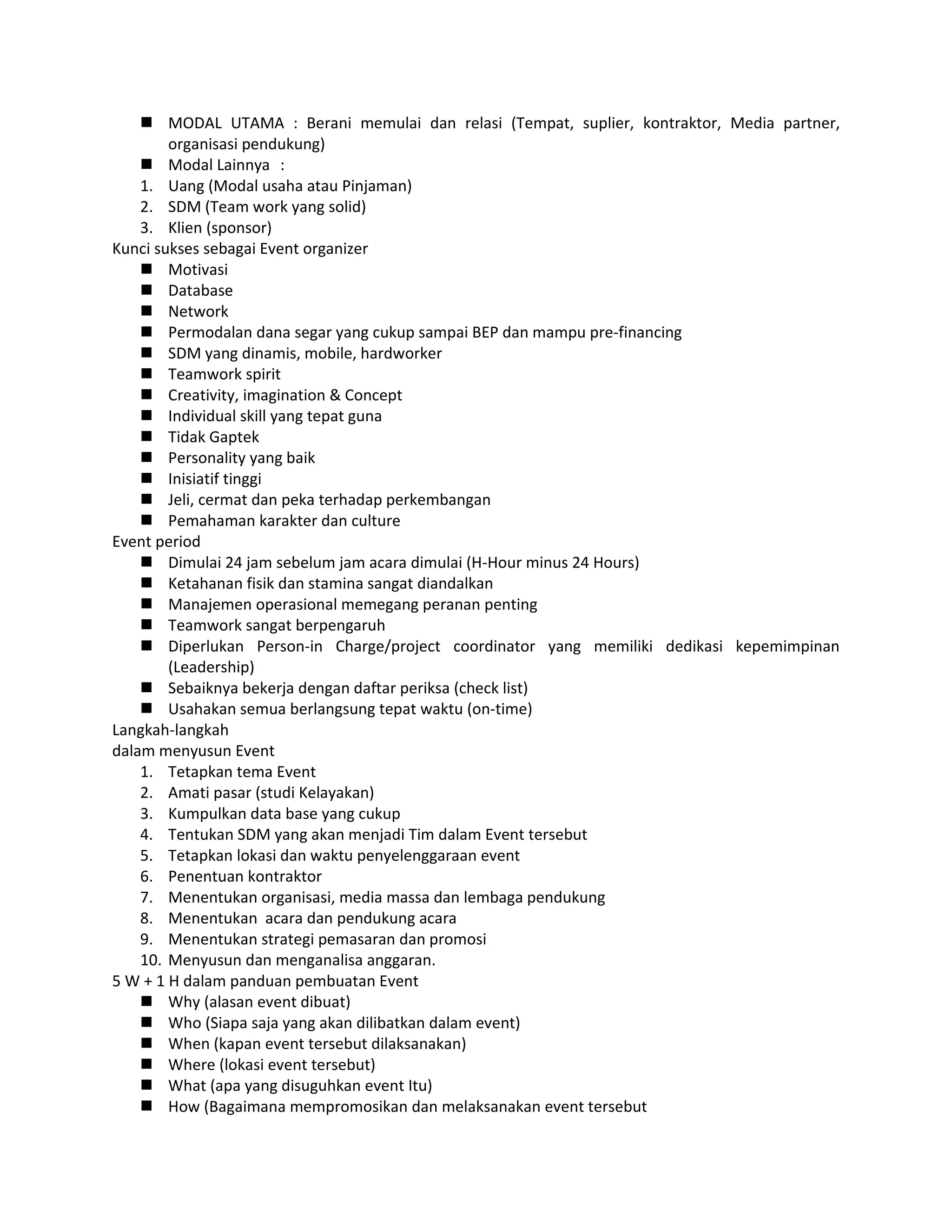 Event management | DOC