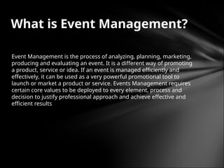 Lesson 2 Event Management Guide for Handling Events | PPT