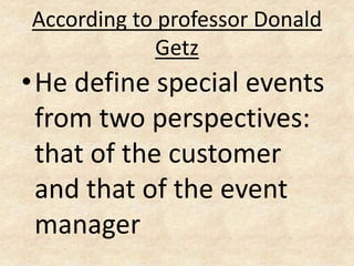 Introduction to events management | PPTX