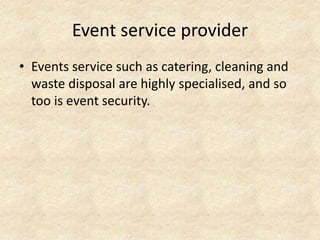 Introduction to events management | PPTX