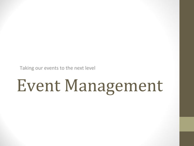 Event management | PPT