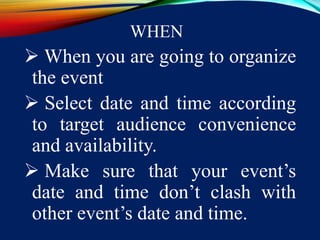 event management seminar for senior high school officers | PPT