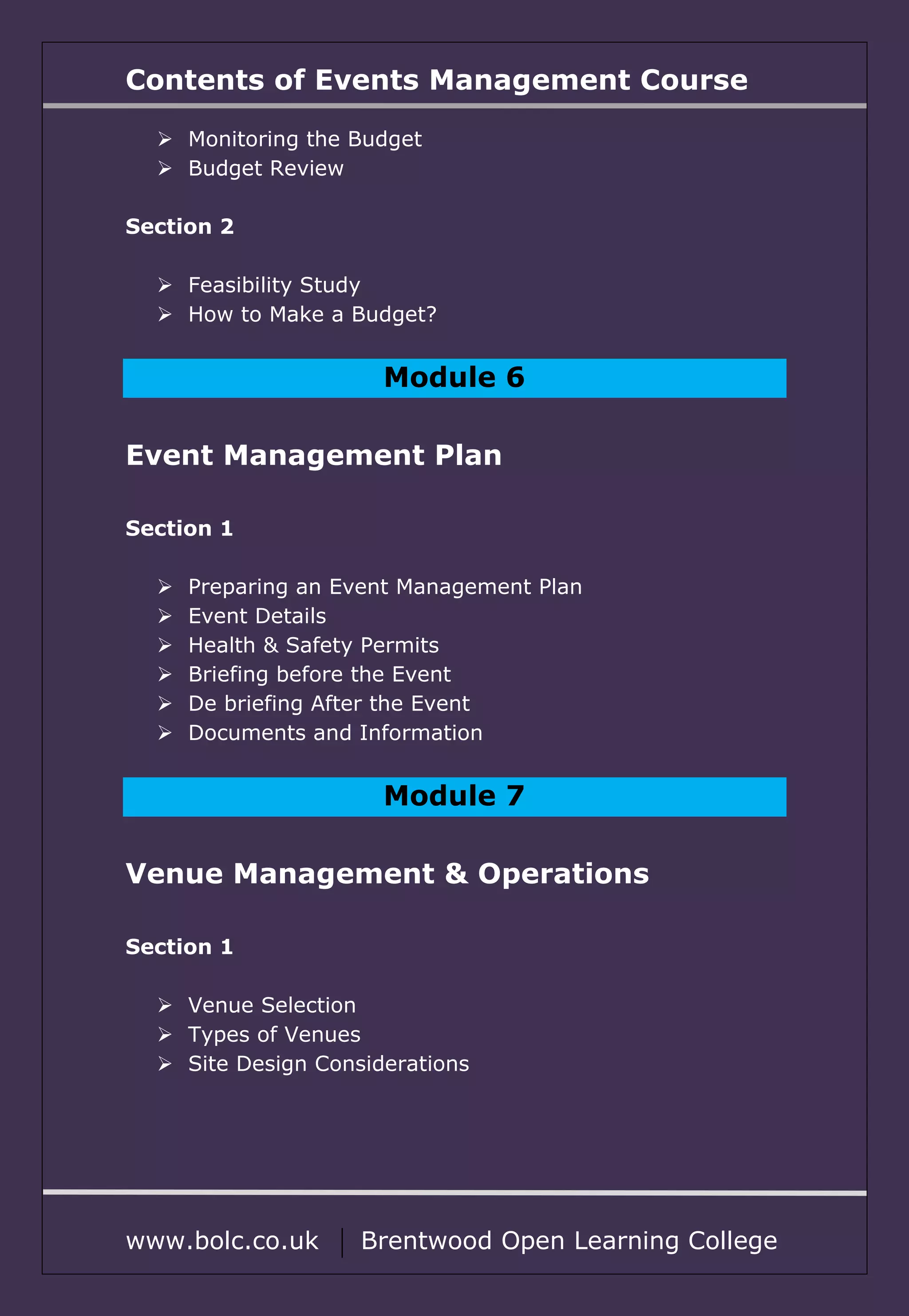 Event management contents2971329430378 | PDF