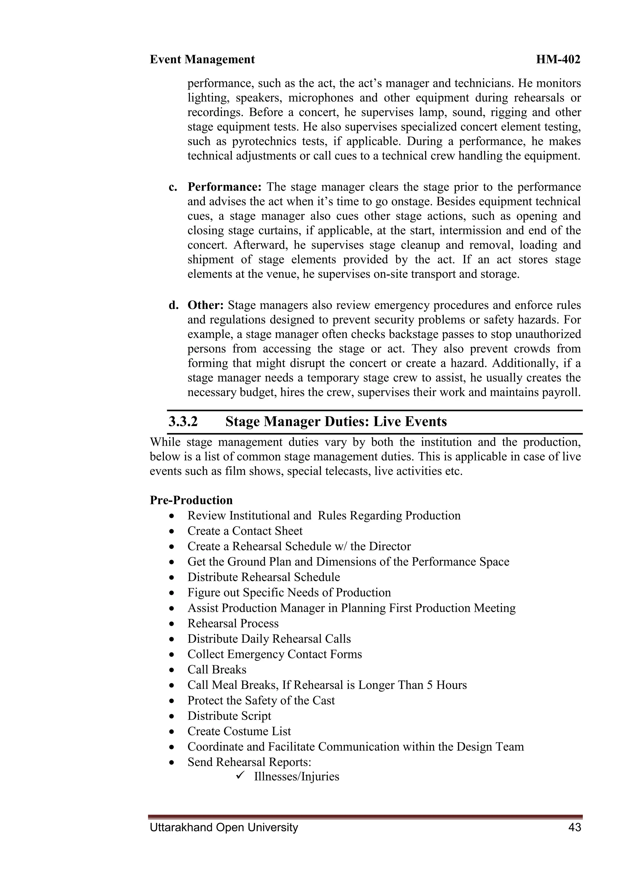 BBA EVENT MANAGEMENT material unit -notes | PDF