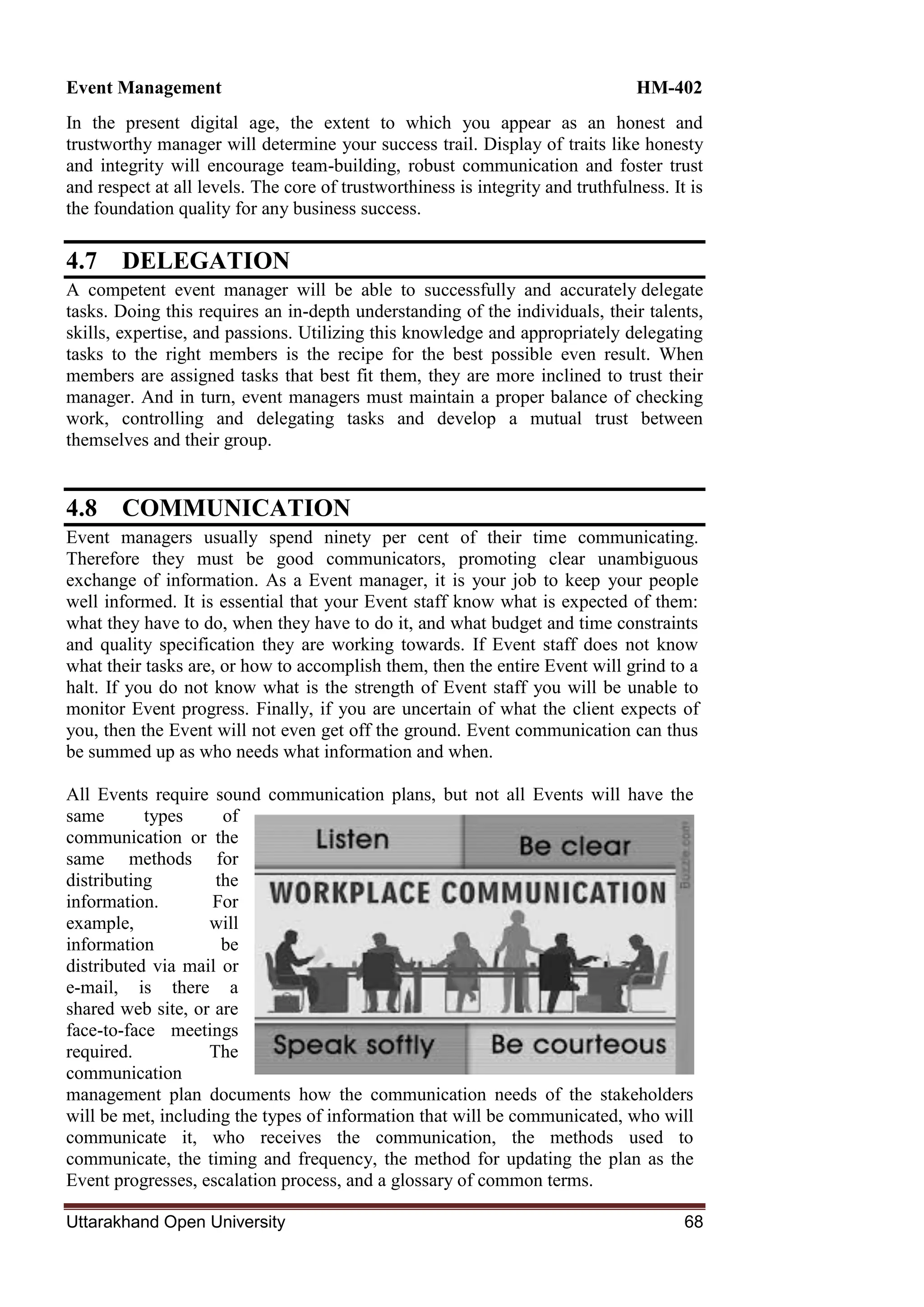 BBA EVENT MANAGEMENT material unit -notes | PDF