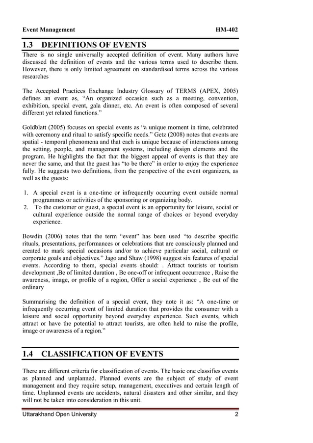 BBA EVENT MANAGEMENT material unit -notes | PDF | Prom | Personal ...