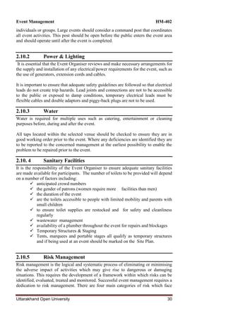 BBA EVENT MANAGEMENT material unit -notes | PDF