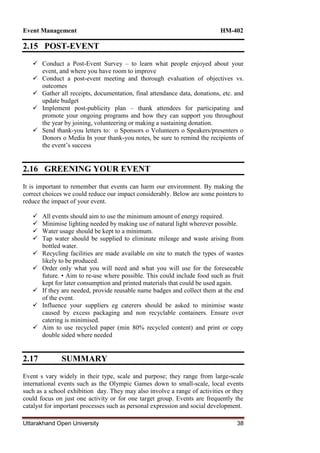 BBA EVENT MANAGEMENT material unit -notes | PDF
