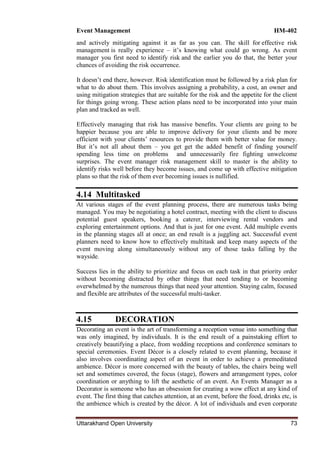 BBA EVENT MANAGEMENT material unit -notes | PDF