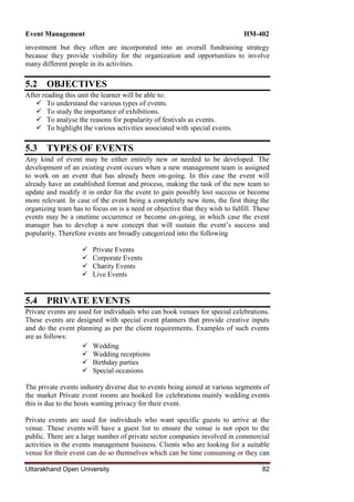BBA EVENT MANAGEMENT material unit -notes | PDF