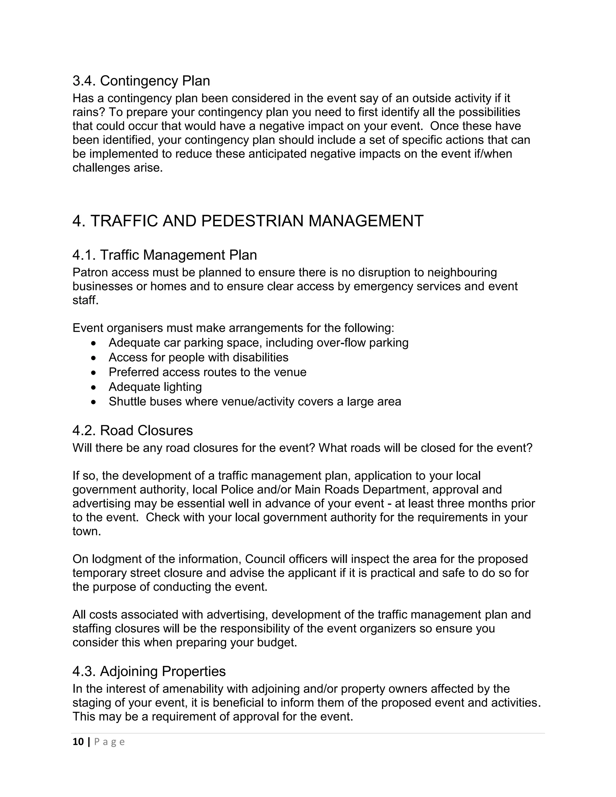 EVENT MANAGEMENT PLAN CHECKLIST AND GUIDE | PDF