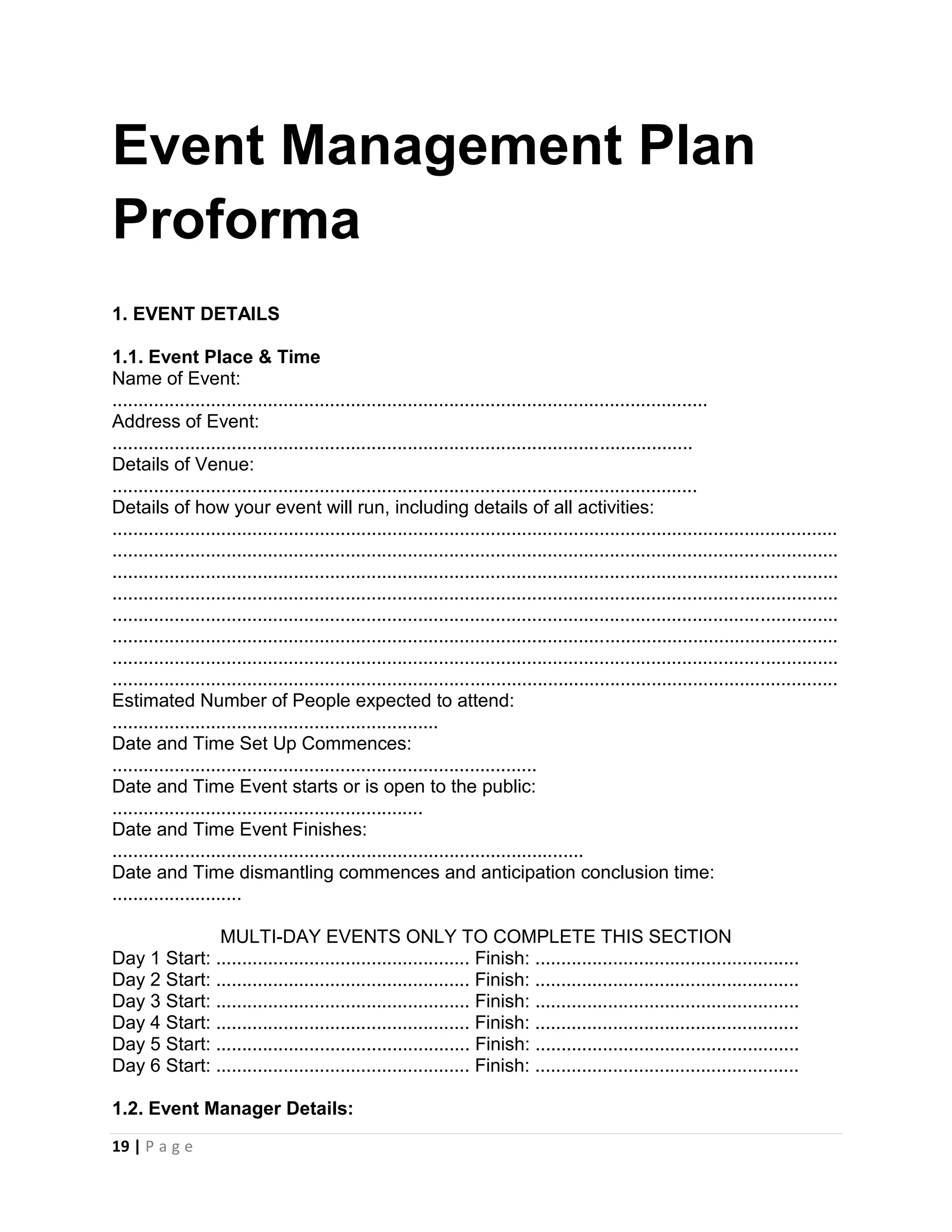 EVENT MANAGEMENT PLAN CHECKLIST AND GUIDE | PDF