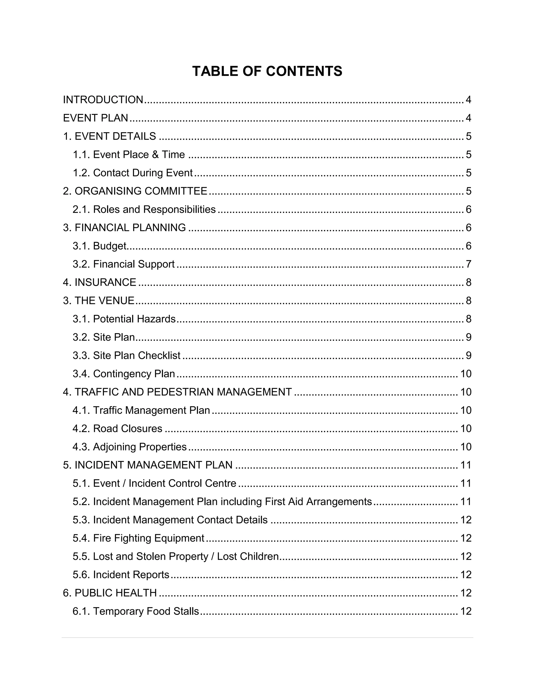 EVENT MANAGEMENT PLAN CHECKLIST AND GUIDE | PDF