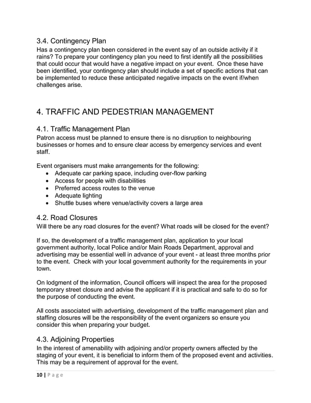 EVENT MANAGEMENT PLAN CHECKLIST AND GUIDE | PDF