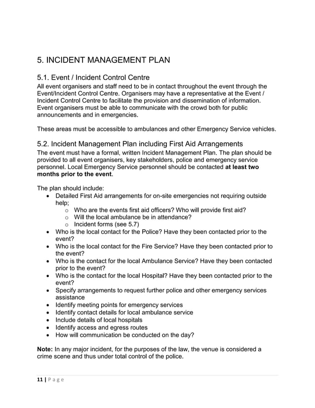 EVENT MANAGEMENT PLAN CHECKLIST AND GUIDE | PDF
