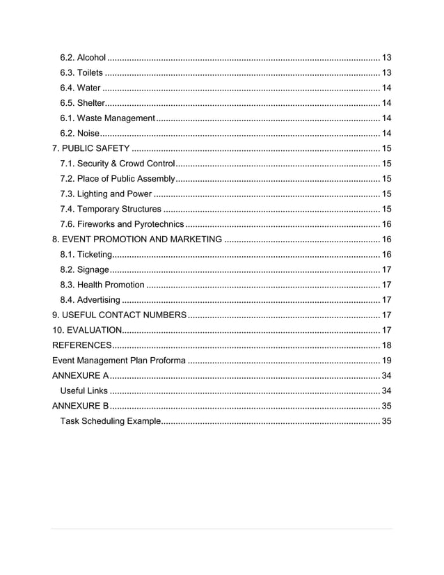 EVENT MANAGEMENT PLAN CHECKLIST AND GUIDE | PDF