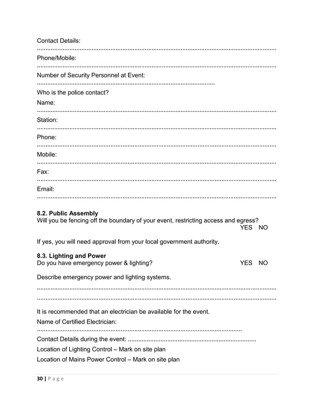 EVENT MANAGEMENT PLAN CHECKLIST AND GUIDE | PDF