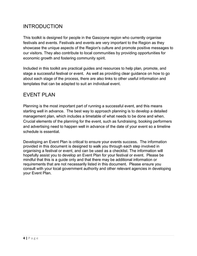 EVENT MANAGEMENT PLAN CHECKLIST AND GUIDE | PDF