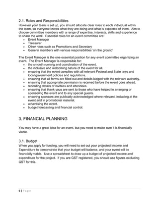 EVENT MANAGEMENT PLAN CHECKLIST AND GUIDE | PDF