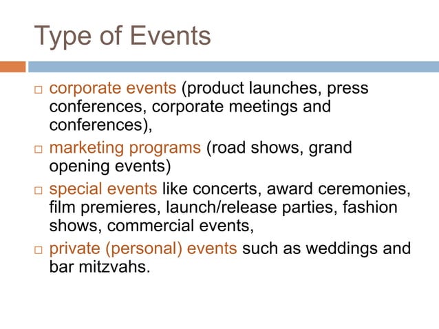Event Management & Planning.ppt | Business Expos & Conferences | Events