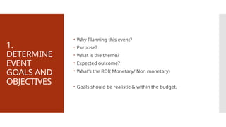 Process of event management. Various steps in event management | PPTX