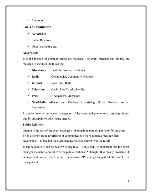 Event management project | DOC