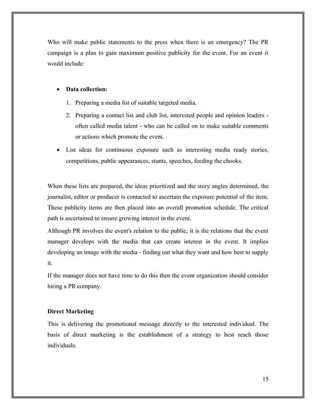 Event management project | DOC