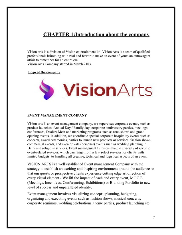 Event management project | DOC