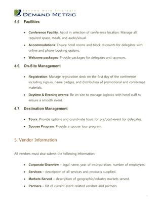 Event Management RFP Template | PDF