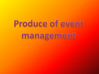 Event management skills | PPT