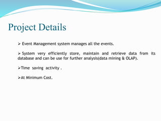 Event managementsystem | PPTX