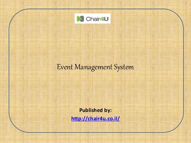 Event management system