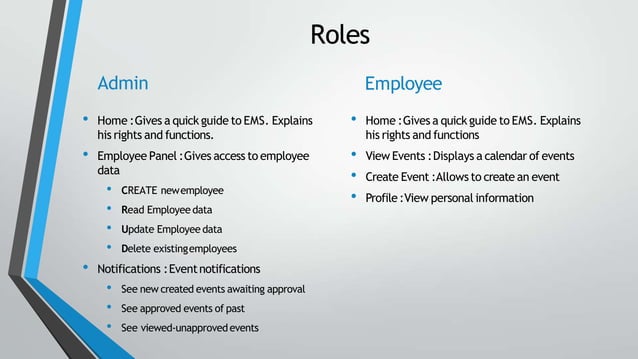 Event management system for final year project | PPTX