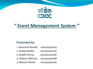 Event management system | PPTX