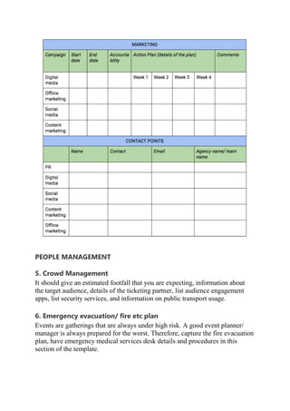 Event management template so you never miss out on anything | PDF