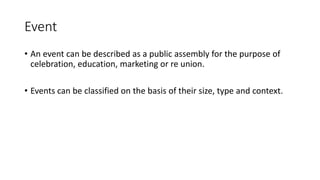 Event Management UNit 1 1st Sem BCA BANGLORE UNIVERSITY.pptx