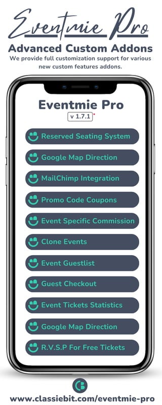 Eventmie Pro Advanced Custom Addons | PDF