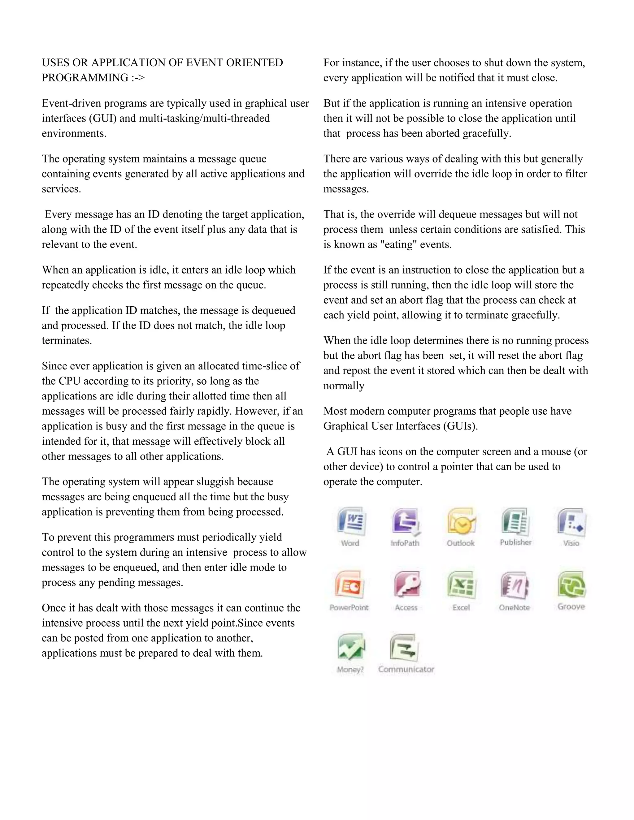 Event oriented programming | PDF