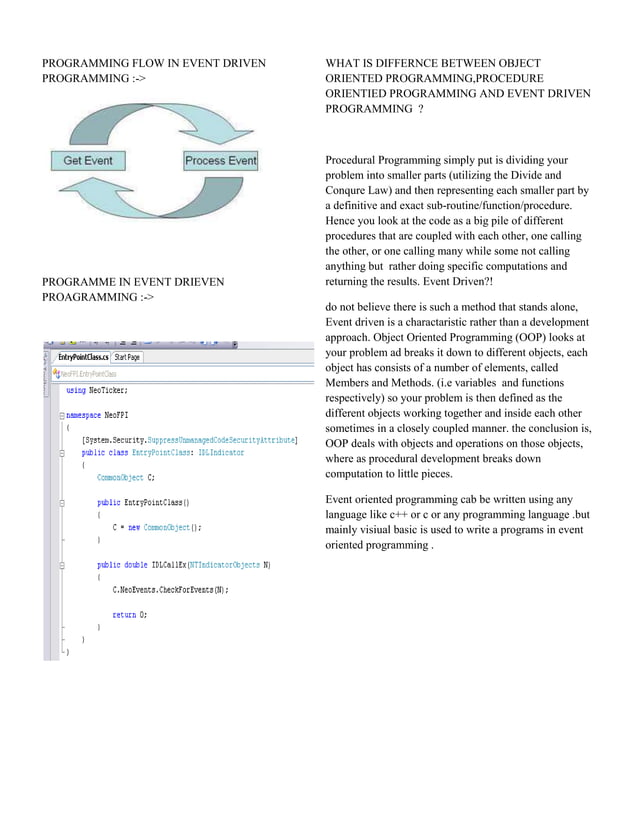 Event oriented programming | PDF