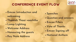 Event Plan for Conference Event by Chennai Male Emcee Thamizharasan ...