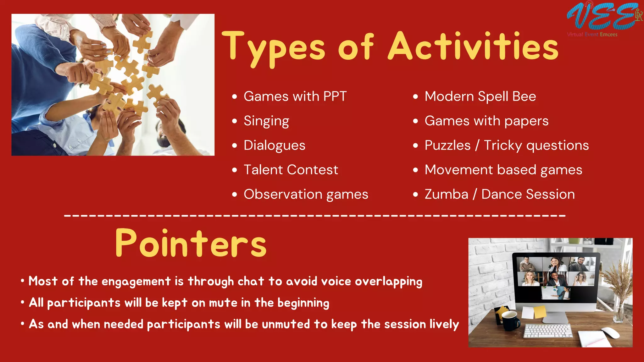 Event Plan for Corporate Virtual Fun Activities by Chennai Male Emcee ...