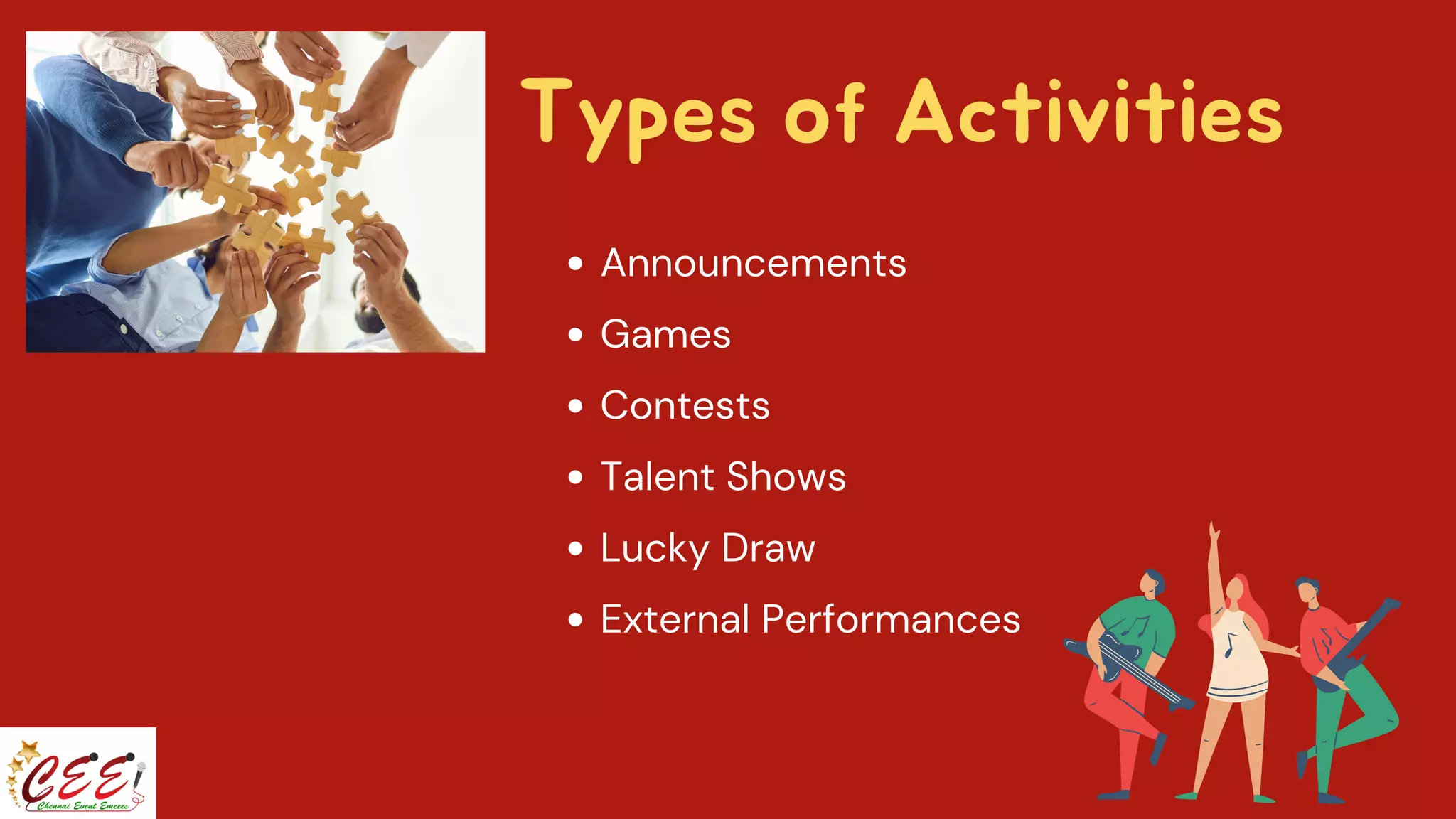 Event Plan for Promotional Activities by Chennai Male Emcee ...