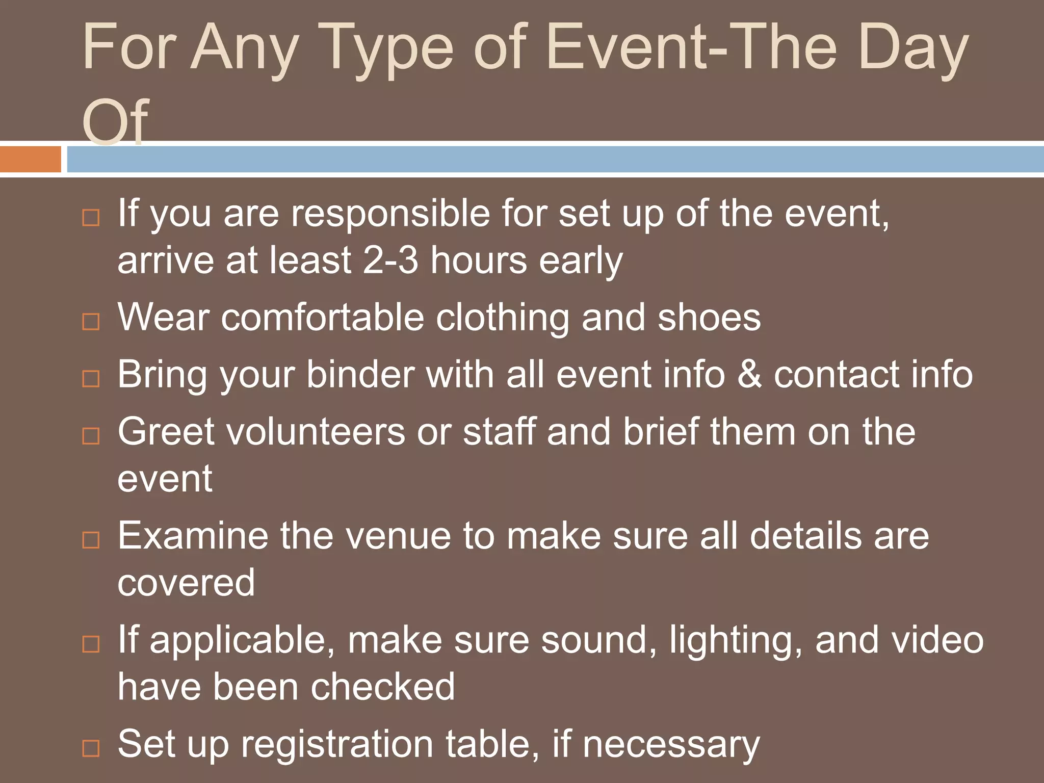 Event planning 101 | PPTX