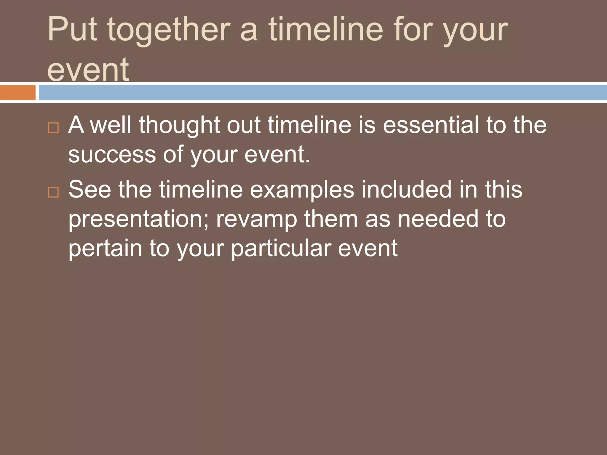 Event planning 101 | PPTX