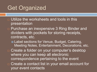 Event planning 101 | PPTX