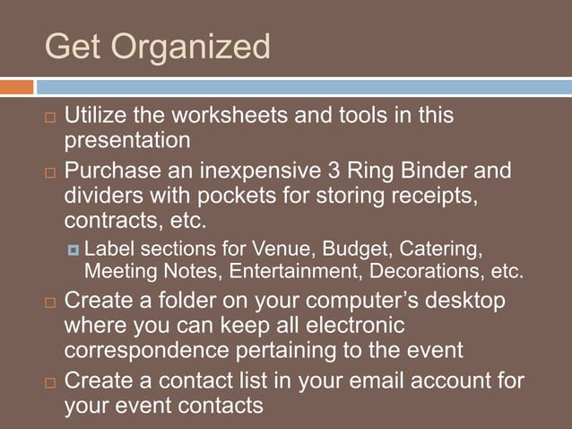 Event planning 101 | PPTX