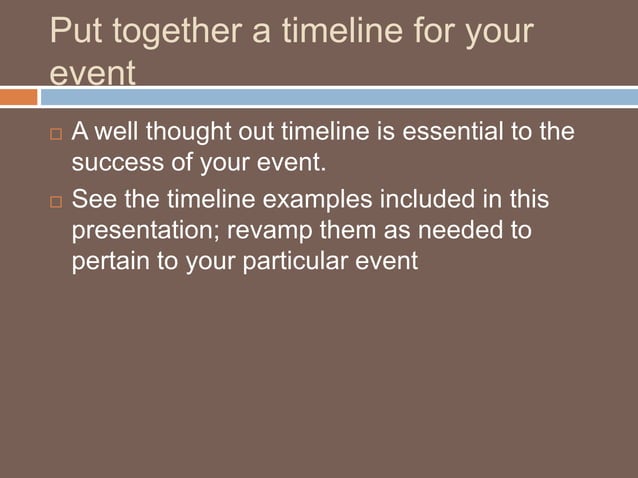 Event planning 101 | PPTX