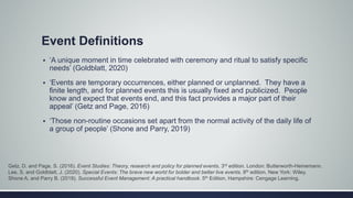 Defining events and planning models | PPTX