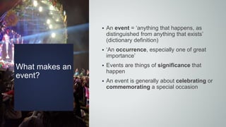 Defining events and planning models | PPTX