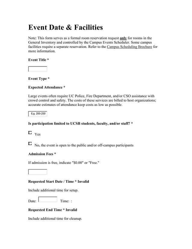 Event planning form | PDF